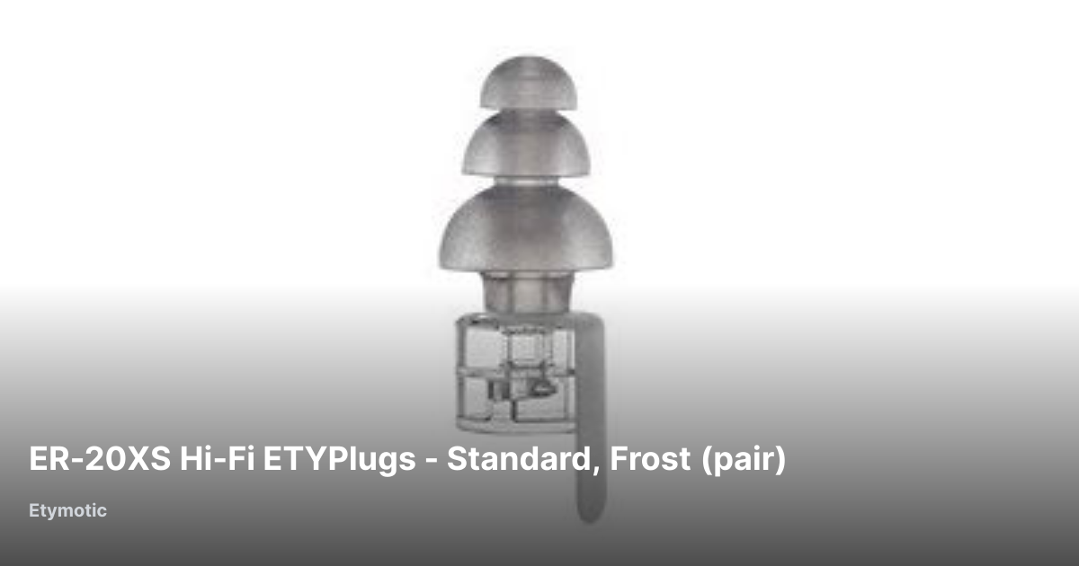 ER-20XS Hi-Fi ETYPlugs - Standard, Frost (pair) | HearingTracker Shop