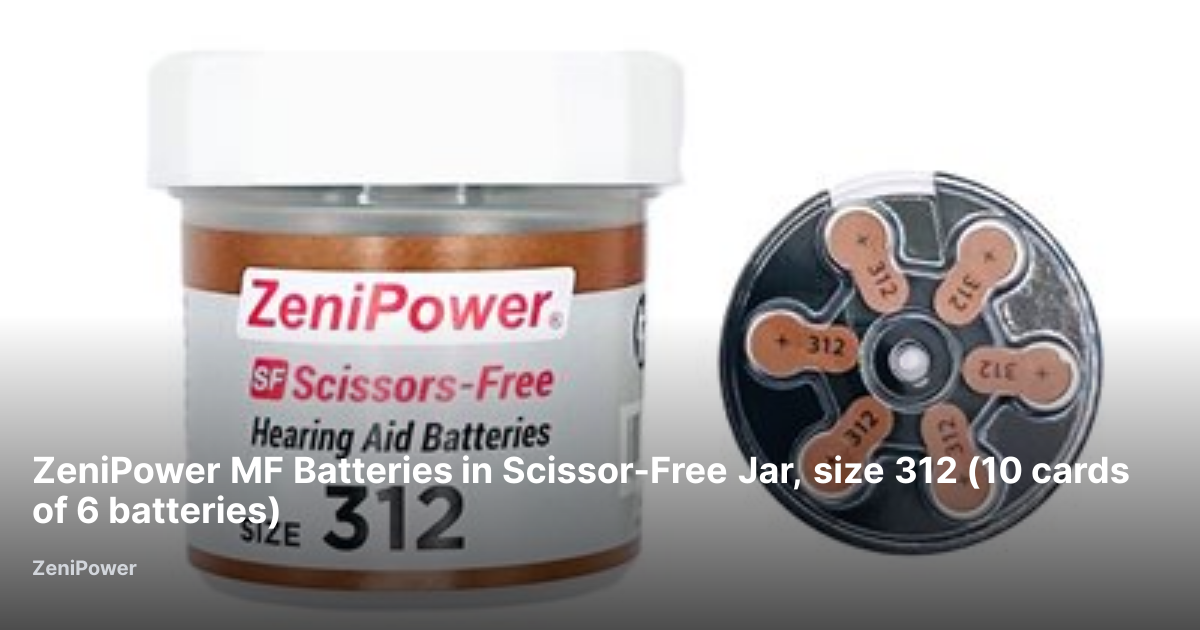 Easy Open 312 hearing aid batteries - Hearing Aid Forum - Active ...